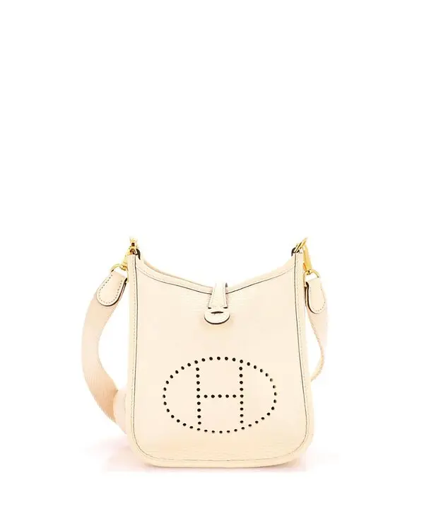 Hermès Tpm Evelyne Bag Gen Iii Clemence - White