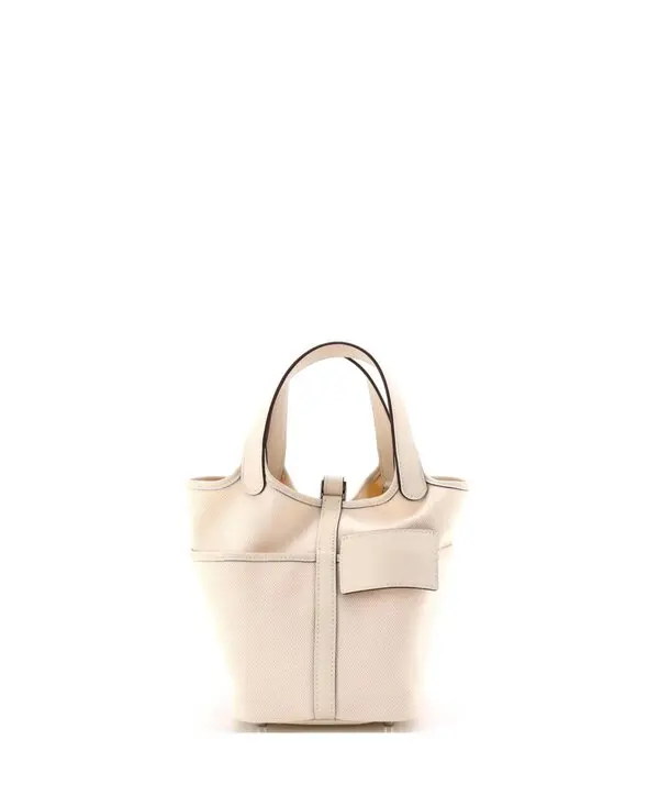 Hermès Pm Cargo Picotin Lock Bag Canvas And Swift