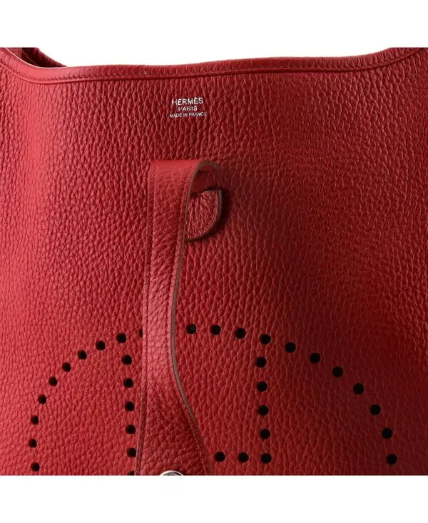 Hermès Pm Evelyne Bag Gen Iii Clemence - Red