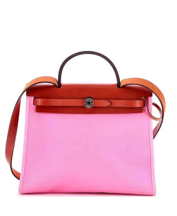 Hermès 31 Herbag Zip Leather And Toile
