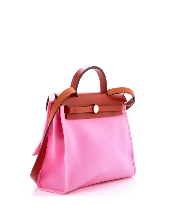 Hermès 31 Herbag Zip Leather And Toile