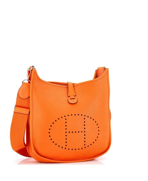 Hermès Pm Evelyne Bag Gen Iii Clemence - Orange