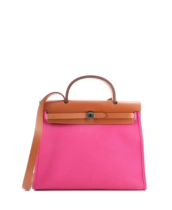 Hermès 31 Herbag Zip Leather And Toile