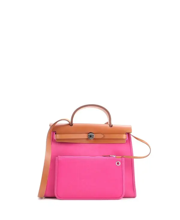 Hermès 31 Herbag Zip Leather And Toile