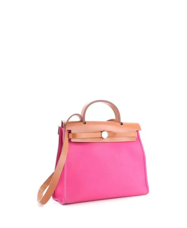 Hermès 31 Herbag Zip Leather And Toile
