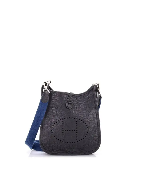 Hermès Tpm Evelyne Bag Gen Iii Clemence - Blue