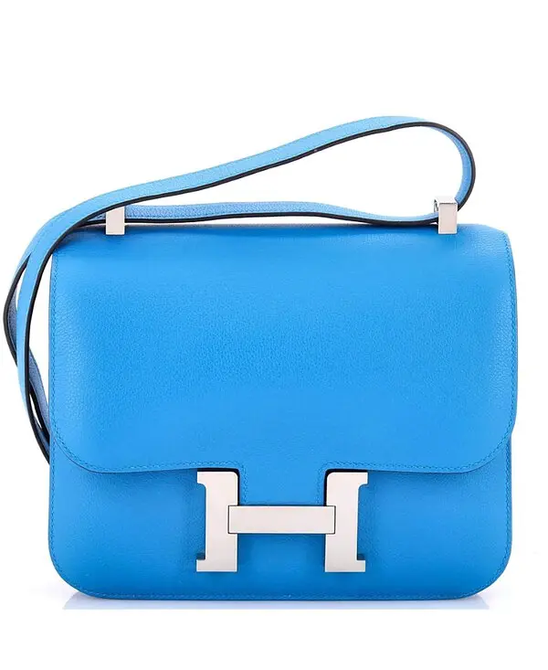 Hermès 24 Constance Bag Evercolor - Blue