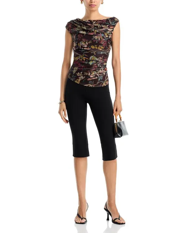 Aqua Draped Mesh Sleeveless Top Exclusive