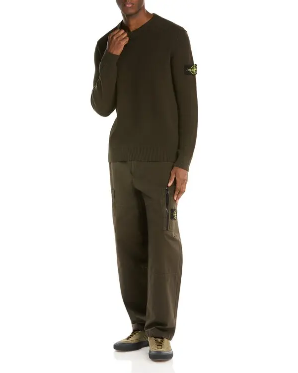 Stone Island Maglia Logo Patch Knit Wool Sweater