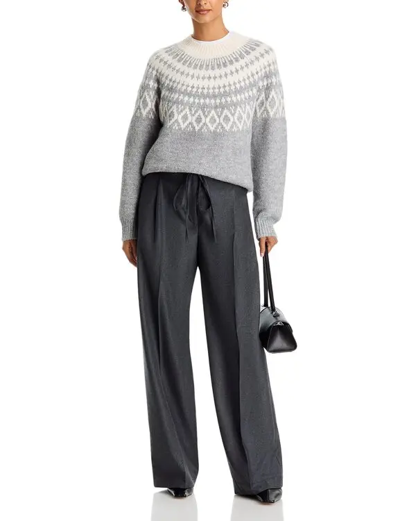 Aqua Hasana Fair Isle Crewneck Sweater Exclusive