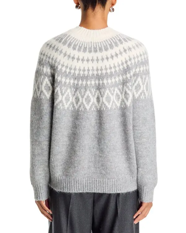 Aqua Hasana Fair Isle Crewneck Sweater Exclusive