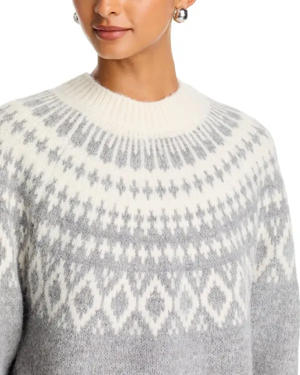 Aqua Hasana Fair Isle Crewneck Sweater Exclusive