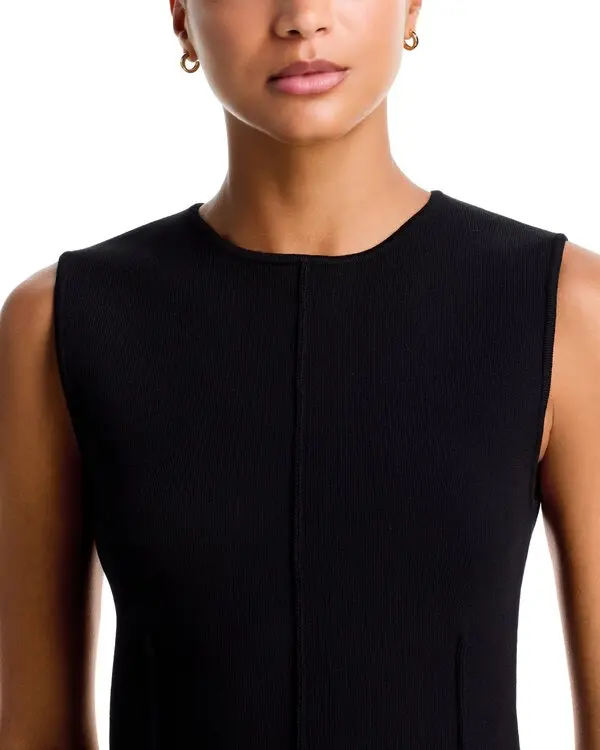 Aqua Fully Fashion Seamed Tank Exclusive - Black