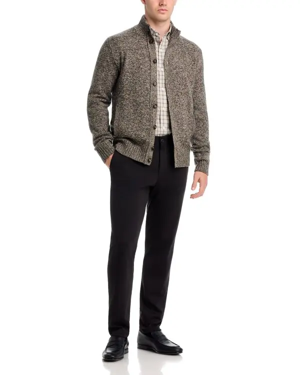 SLOWEAR Marble Wool Stand Collar Button Sweater