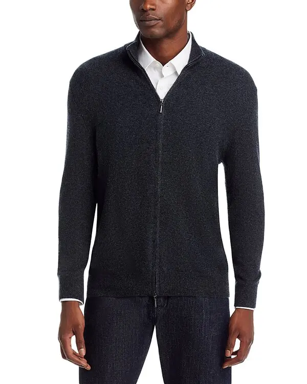 Bloomingdale'S Cashmere Full Zip Sweater Exclusive - Coal