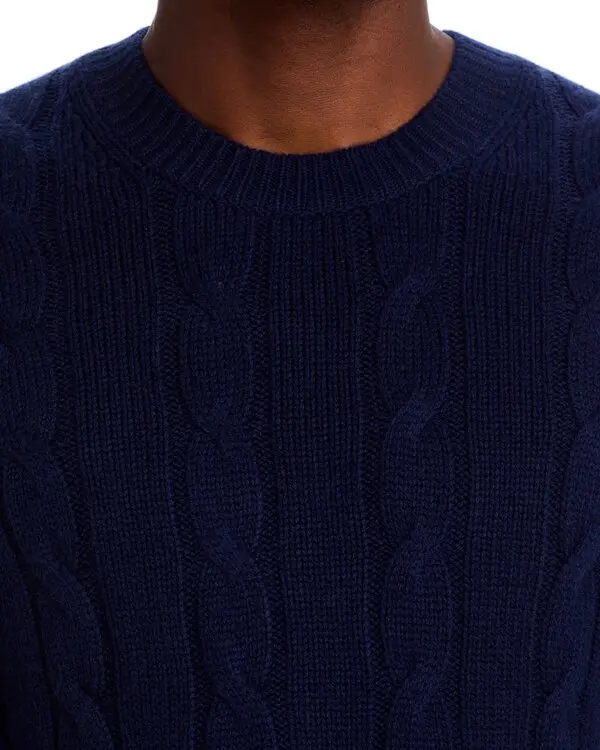 Bloomingdale'S Cable Wool Blend Sweater Exclusive - Navy