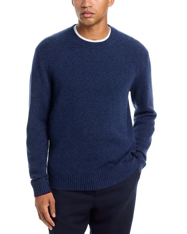 Bloomingdale'S Donegal Crewneck Exclusive - Navy Fleck