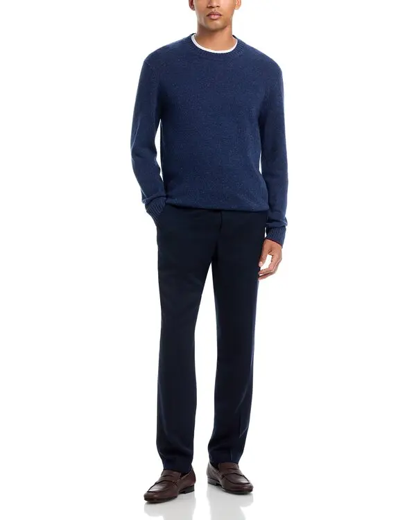 Bloomingdale'S Donegal Crewneck Exclusive - Navy Fleck