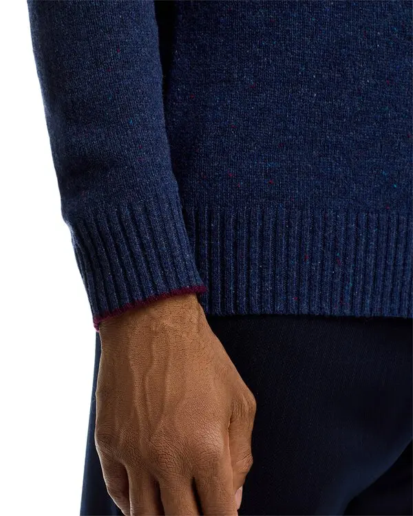 Bloomingdale'S Donegal Crewneck Exclusive - Navy Fleck