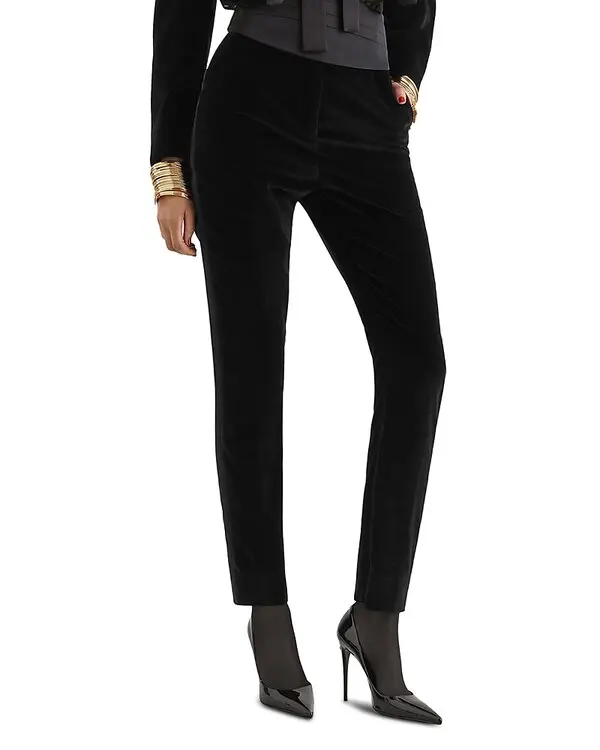Dolce & Gabbana Velvet Tailored Tuxedo Pants - Black
