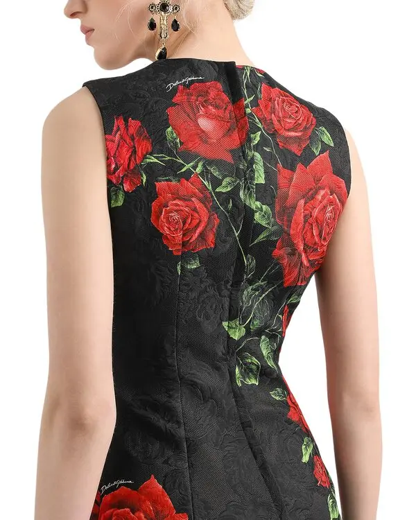 Dolce & Gabbana Rose Brocade Mini Dress