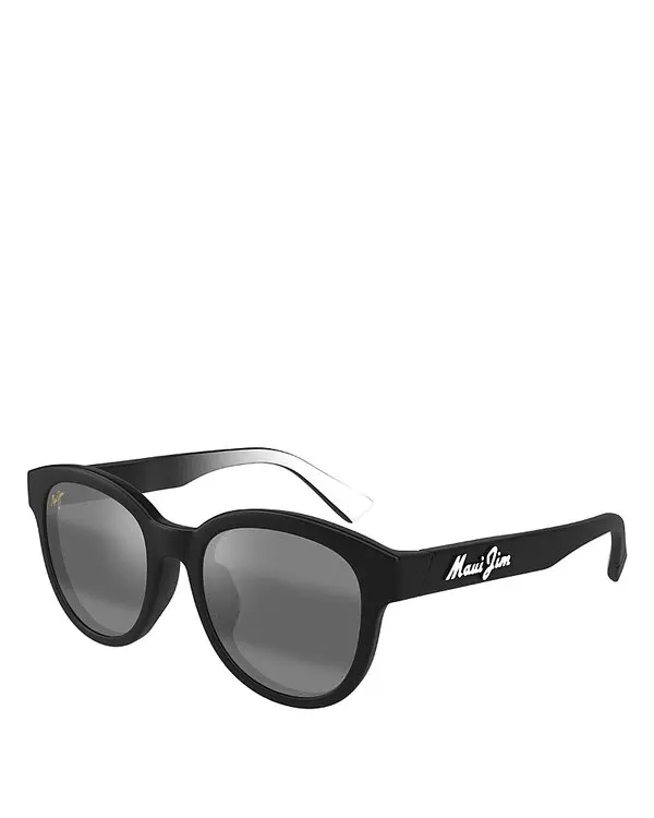 Maui Jim Ihupani Round Frame Sunglasses - Black