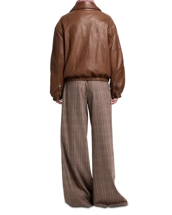 TWP Hunter Leather Zip Front Jacket