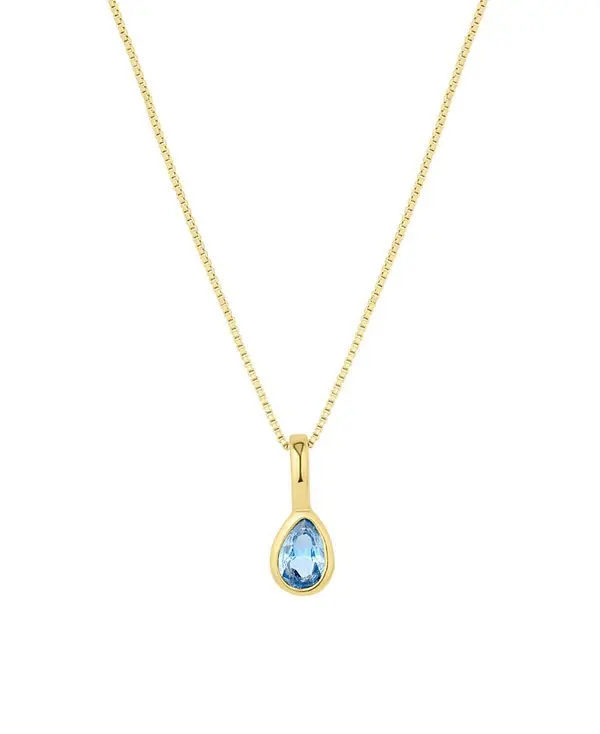 SET & STONES Teardrop Birthstone Necklace - March