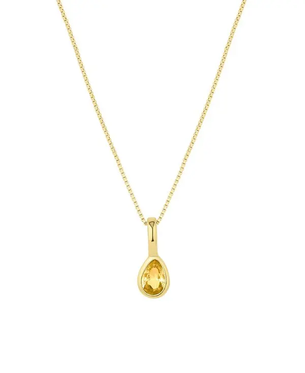 SET & STONES Teardrop Birthstone Necklace - November