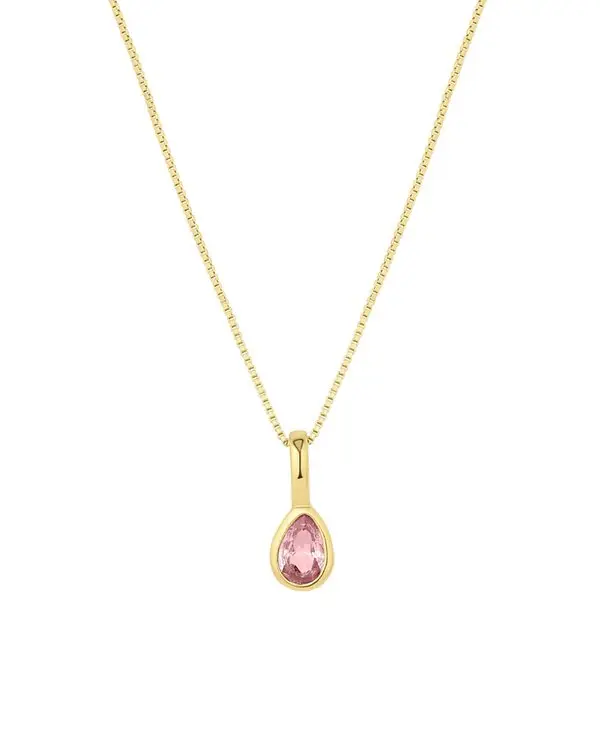 SET & STONES Teardrop Birthstone Necklace - October