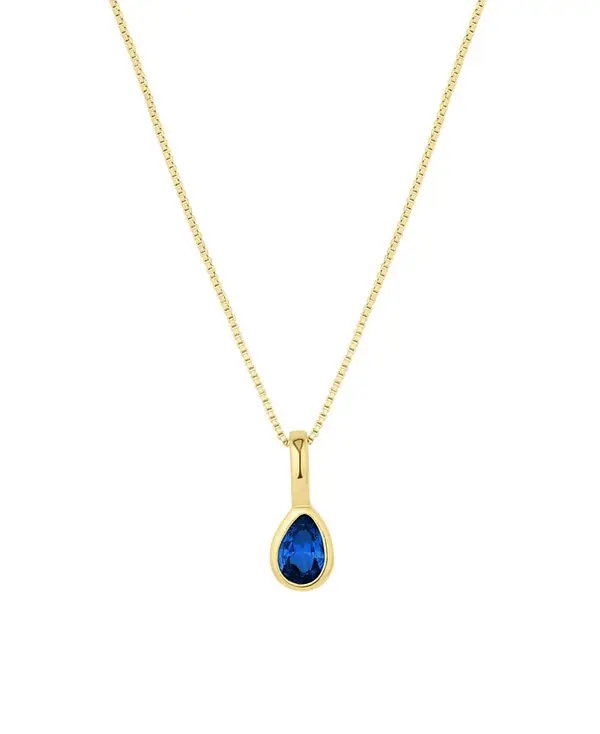 SET & STONES Teardrop Birthstone Necklace - September