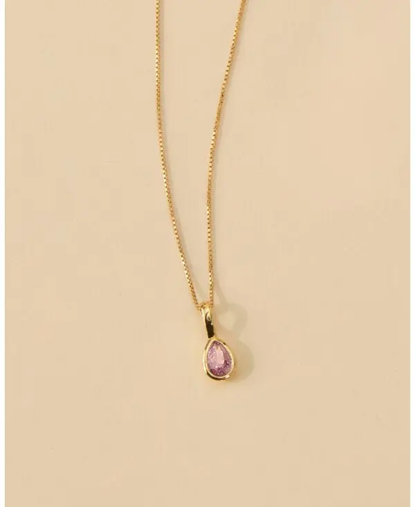 SET & STONES Teardrop Birthstone Necklace - September