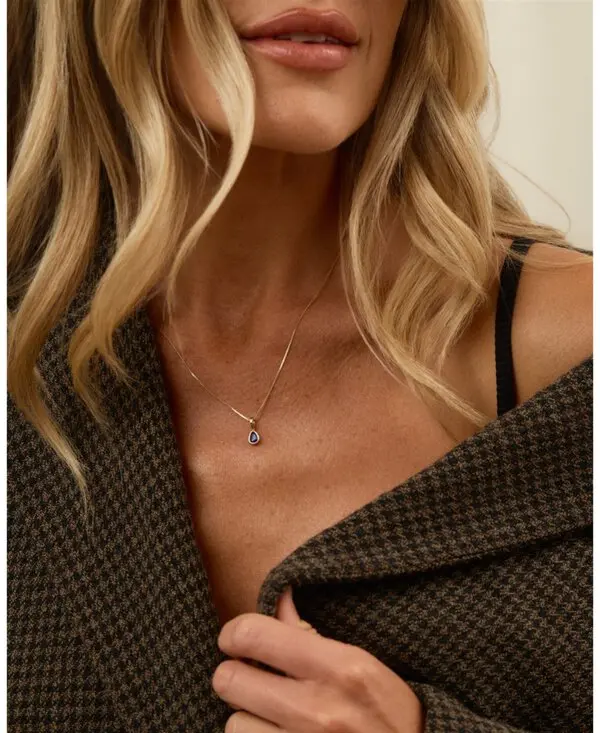 SET & STONES Teardrop Birthstone Necklace - September