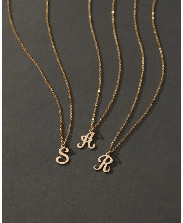 SET & STONES Gianna Initial Necklace - Letter - A