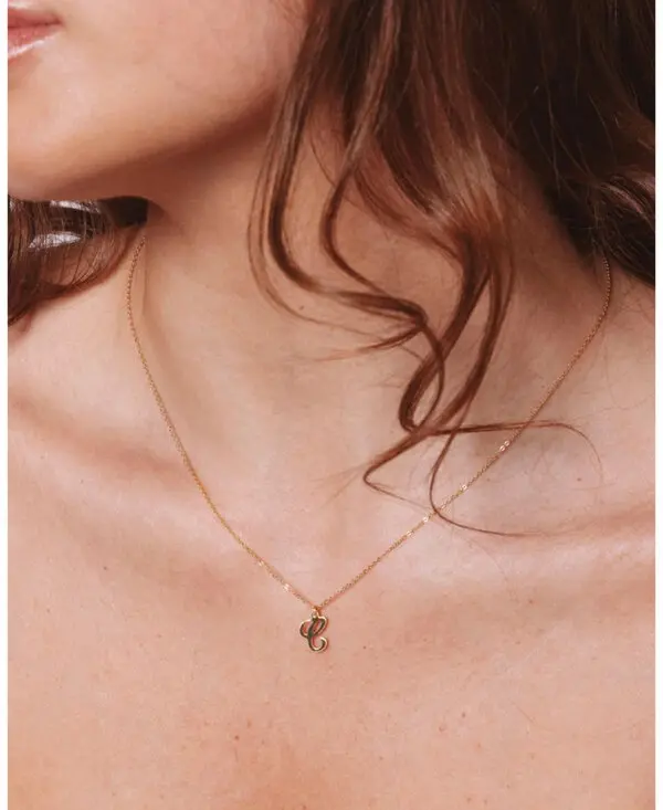 SET & STONES Gianna Initial Necklace - Letter - A