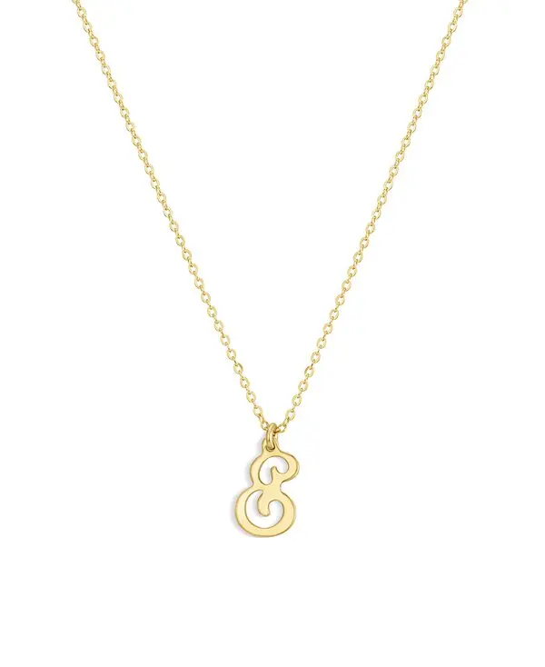 SET & STONES Gianna Initial Necklace - Letter - E