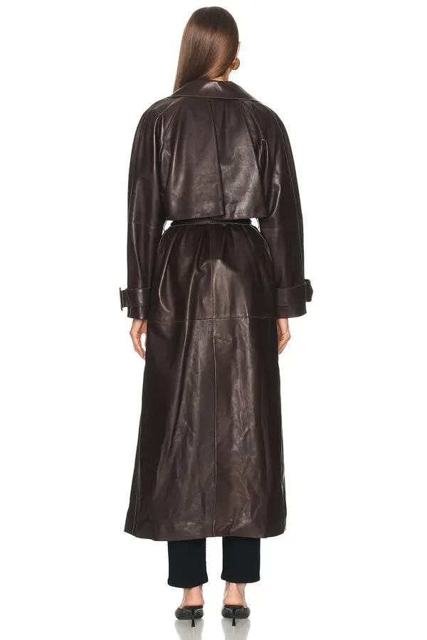 Nour Hammour Staley Coat - Dark Brown