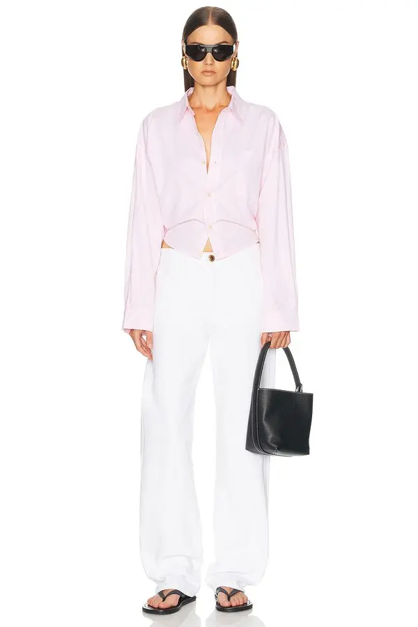 R13 Split Hem Boyfriend Shirt