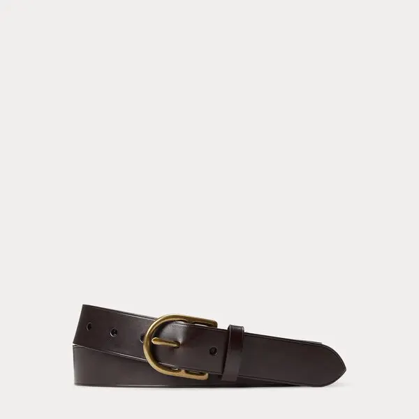 Ralph Lauren Leather Dress Belt - Dark Brown