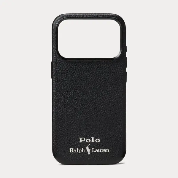 Ralph Lauren Leather Magsafe Iphone 17 Pro Case - Black