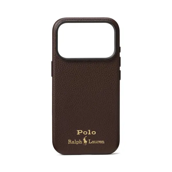 Ralph Lauren Leather Magsafe Iphone 17 Pro Case - Dark Brown