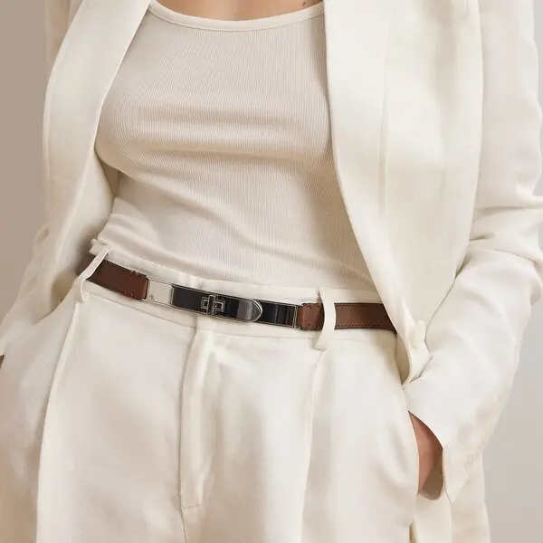Ralph Lauren Turn-lock Leather Belt - Cuoio