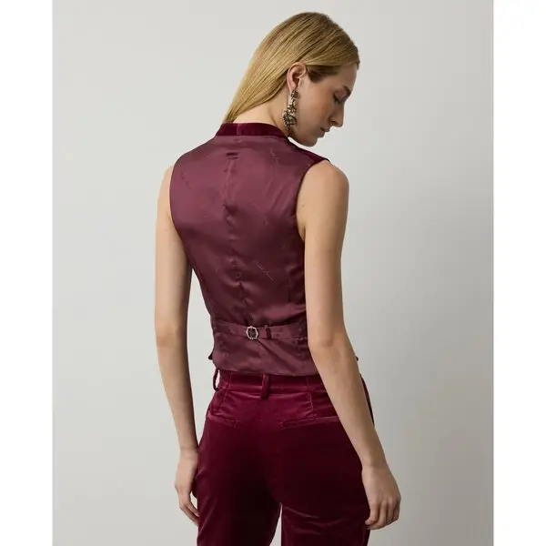 Ralph Lauren Jaiden Stretch Velvet Vest