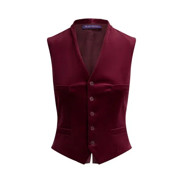 Ralph Lauren Jaiden Stretch Velvet Vest