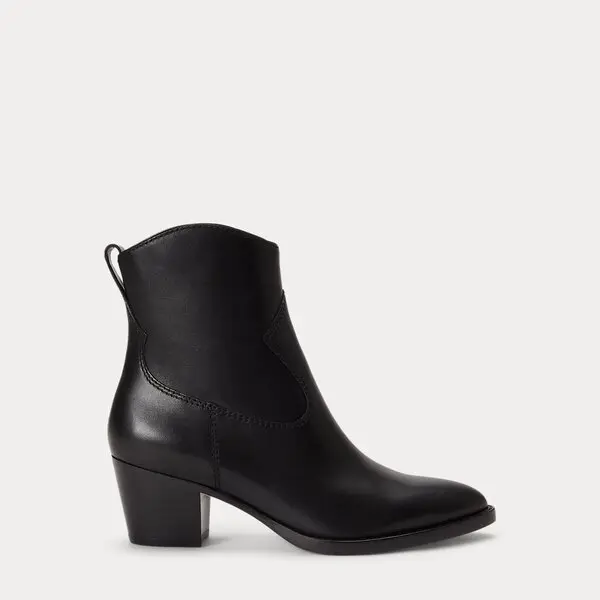 Ralph Lauren Harpher Calfskin Bootie - Black