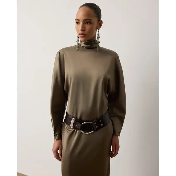 Ralph Lauren Candi Satin Evening Dress