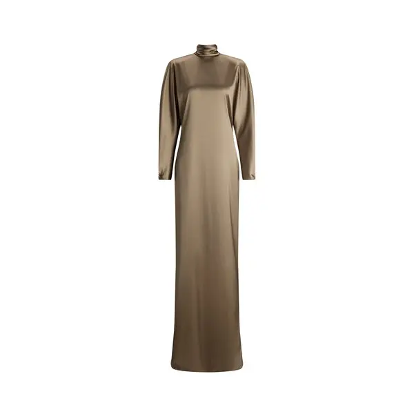 Ralph Lauren Candi Satin Evening Dress