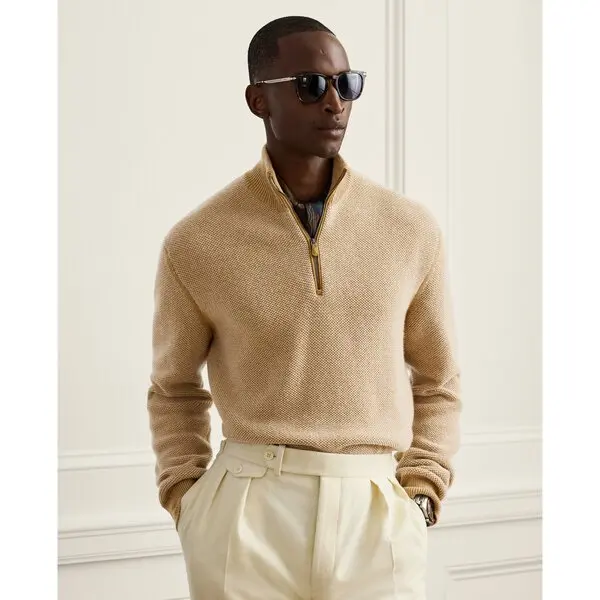 Ralph Lauren Birdseye-knit Cashmere Sweater