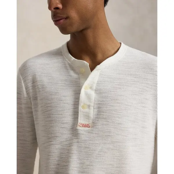 Ralph Lauren Waffle-knit Henley Shirt - Nevis