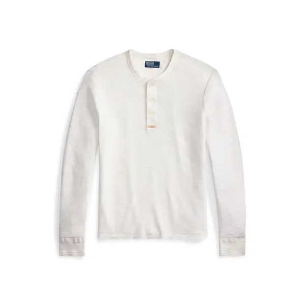 Ralph Lauren Waffle-knit Henley Shirt - Nevis